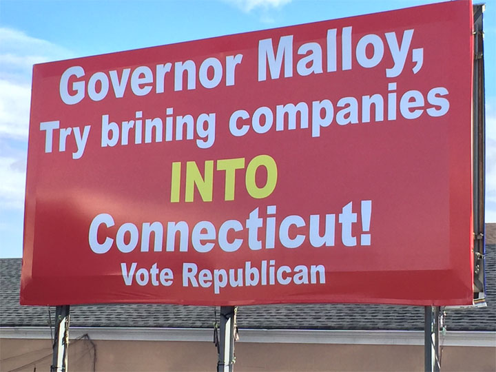 Billboard in Milford has a typo