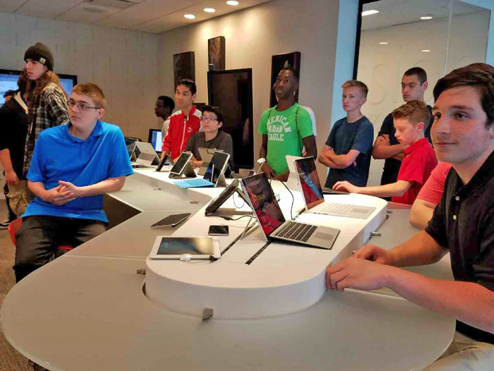 Milford students get technical tips at Microsoft