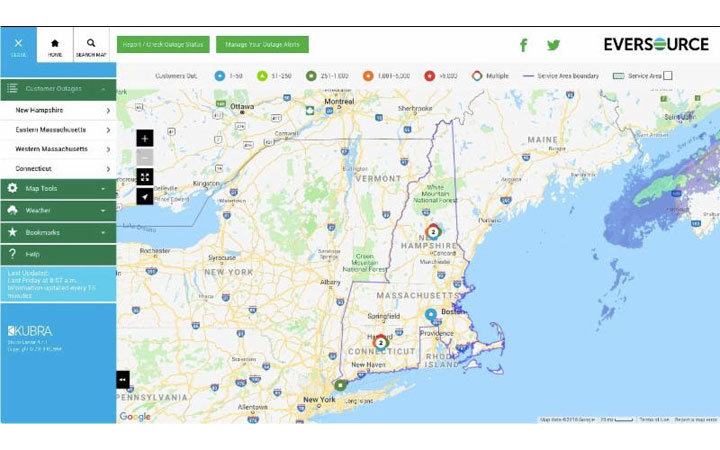 Eversource launches enhanced outage map