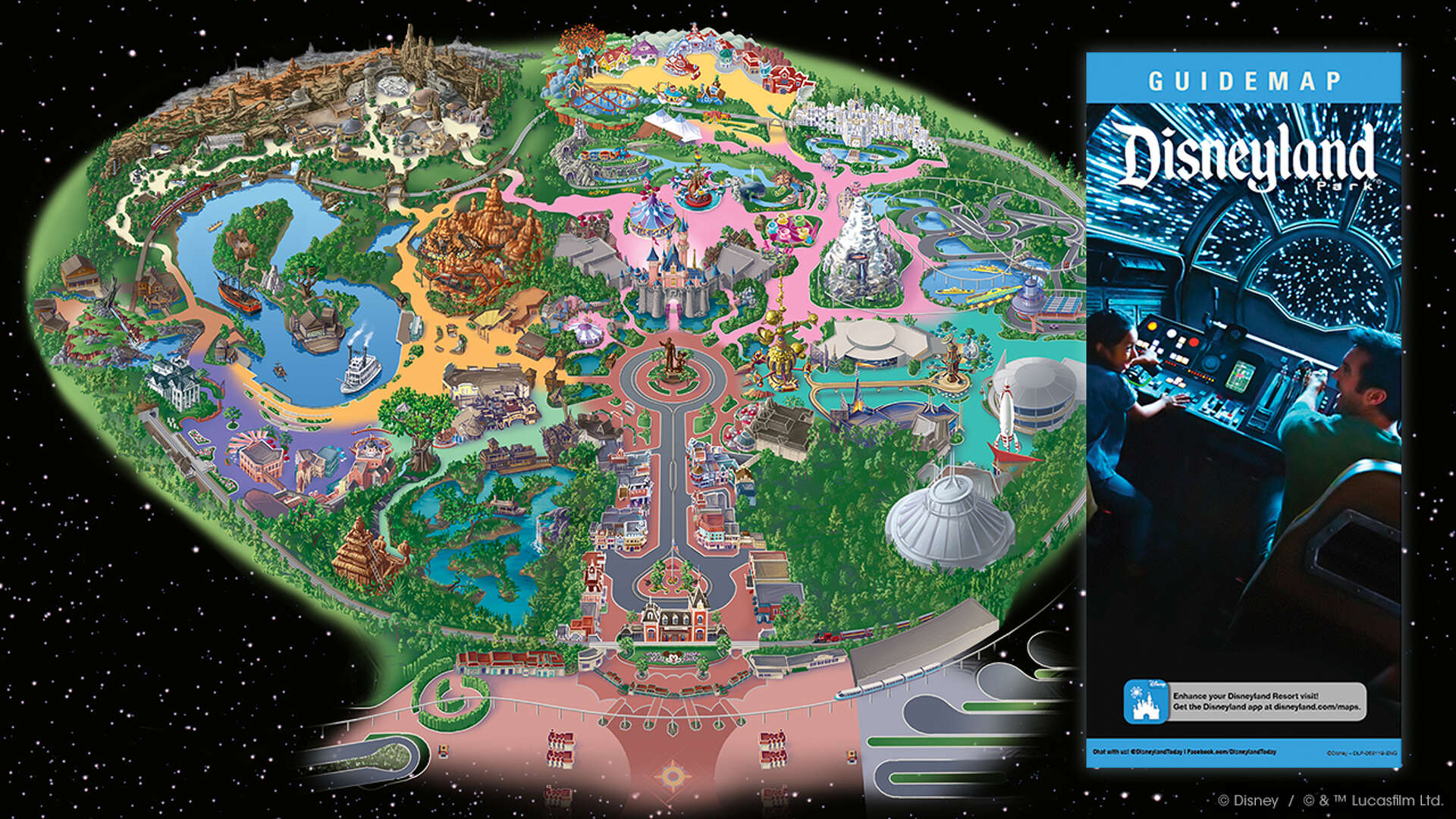 Disneyland's new park map shows scale of massive Star Wars: Galaxy's Edge