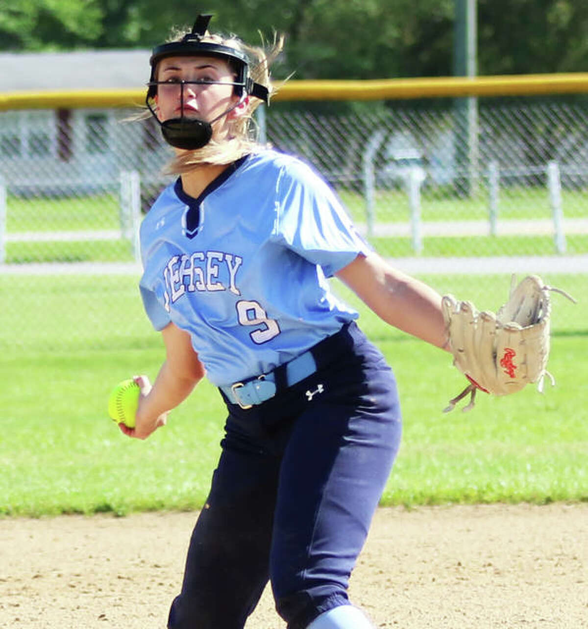 PREP SOFTBALL: Gloria plays after Claire pitches Jersey to first ...