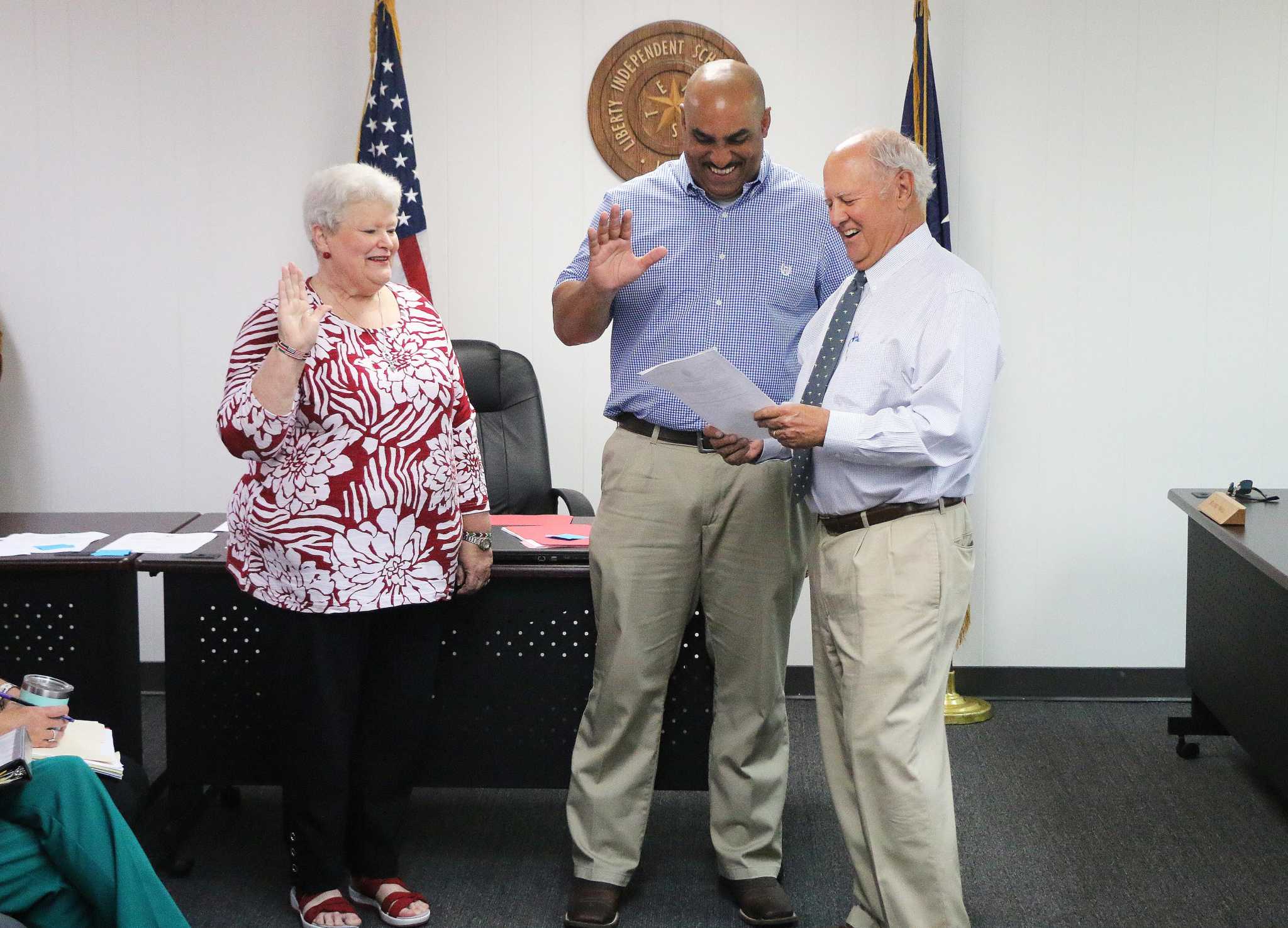 Liberty ISD trustees sworn into office