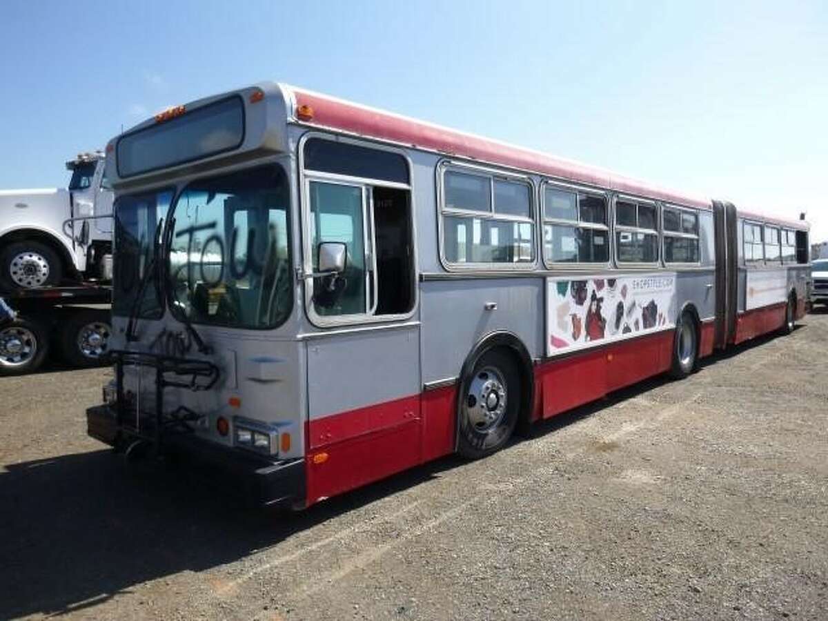 Want to own this beat up 60-foot Muni bus? Bidding starts at $500