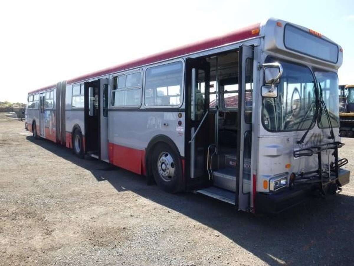 Want to own this beat up 60-foot Muni bus? Bidding starts at $500