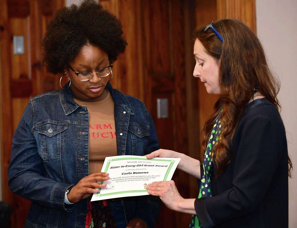 Norwalk Girl Scouts celebrate Gold Award winners, longtime member