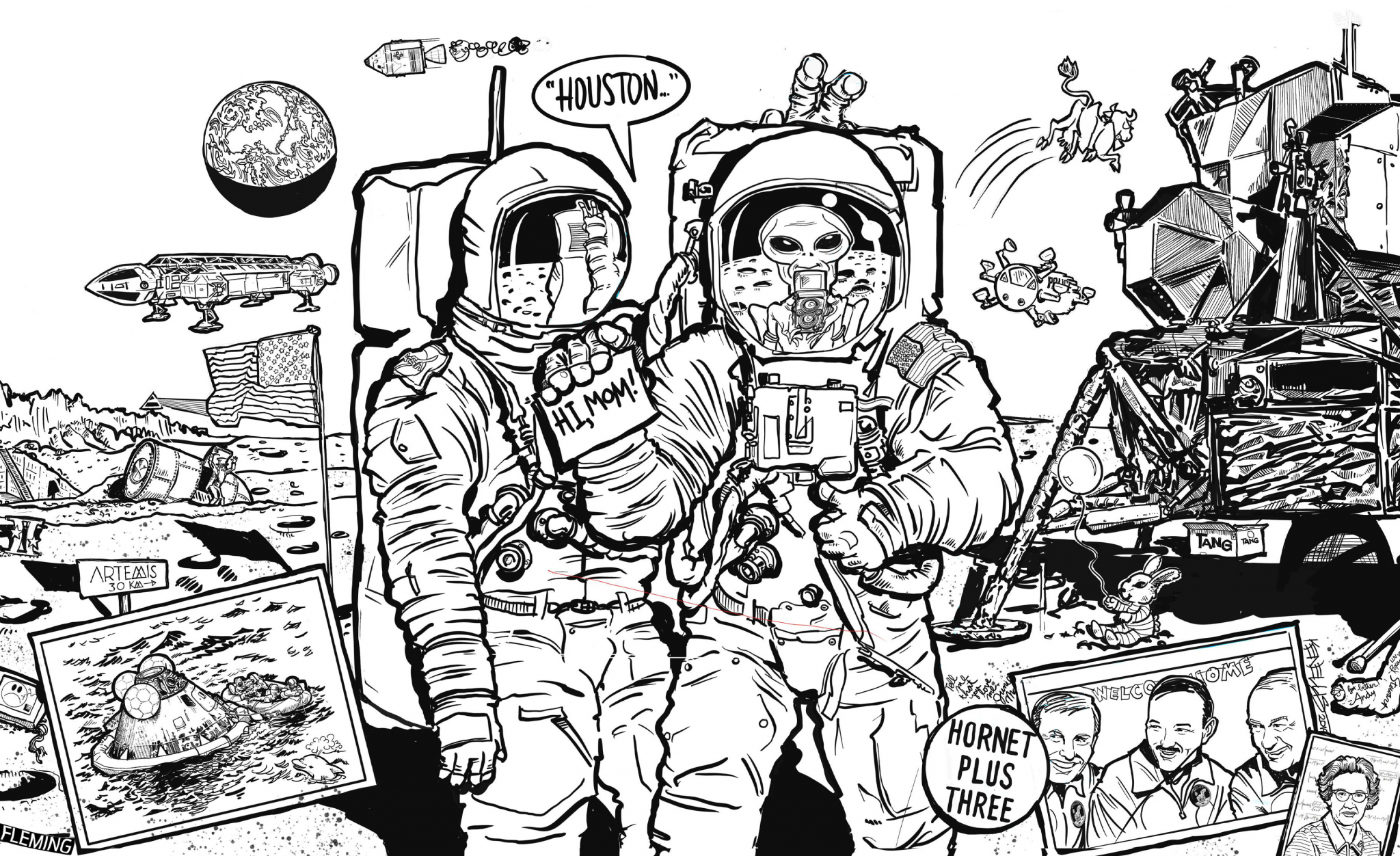 lunar landing coloring pages apollo 11