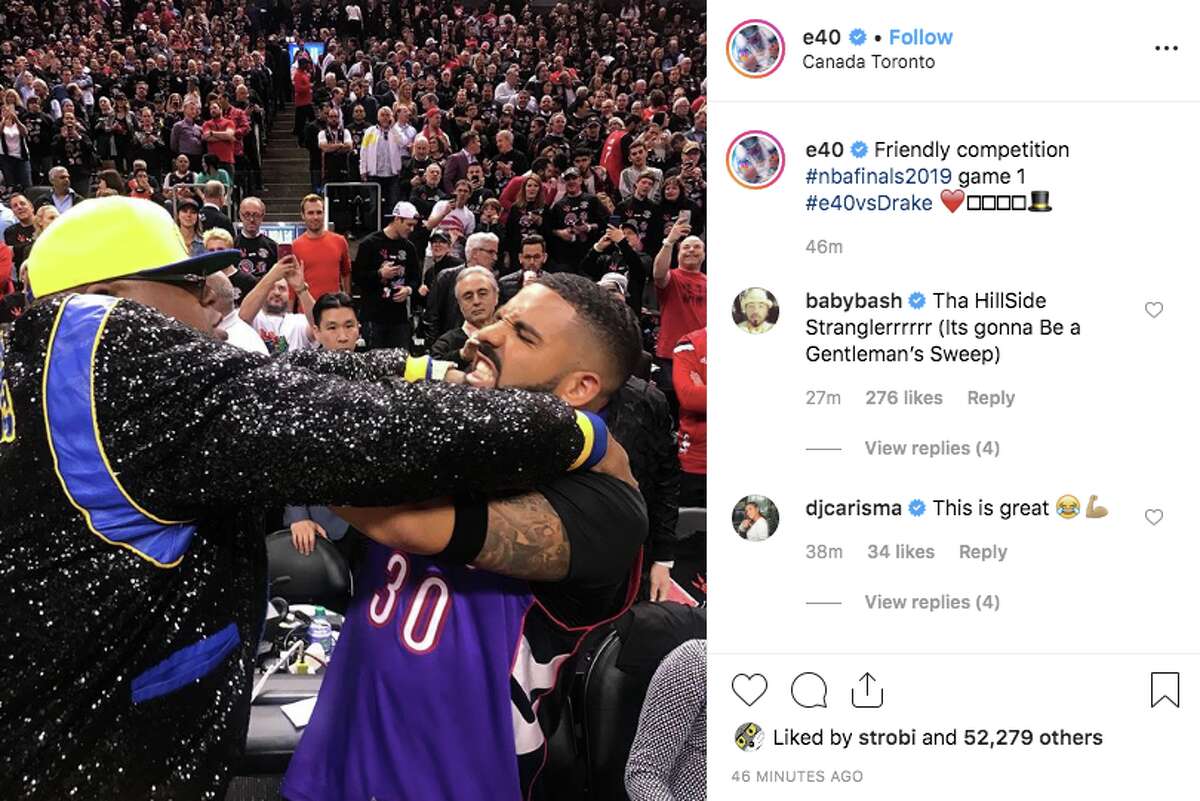 Drake shoulder-rub bibs handed out ahead of NBA Finals Game 2