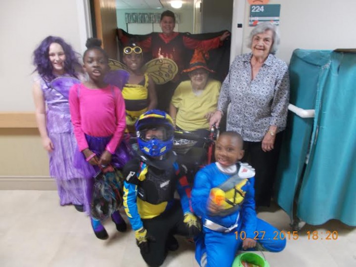 Maefair residents enjoy 'Trick-or-Treat' visit from children