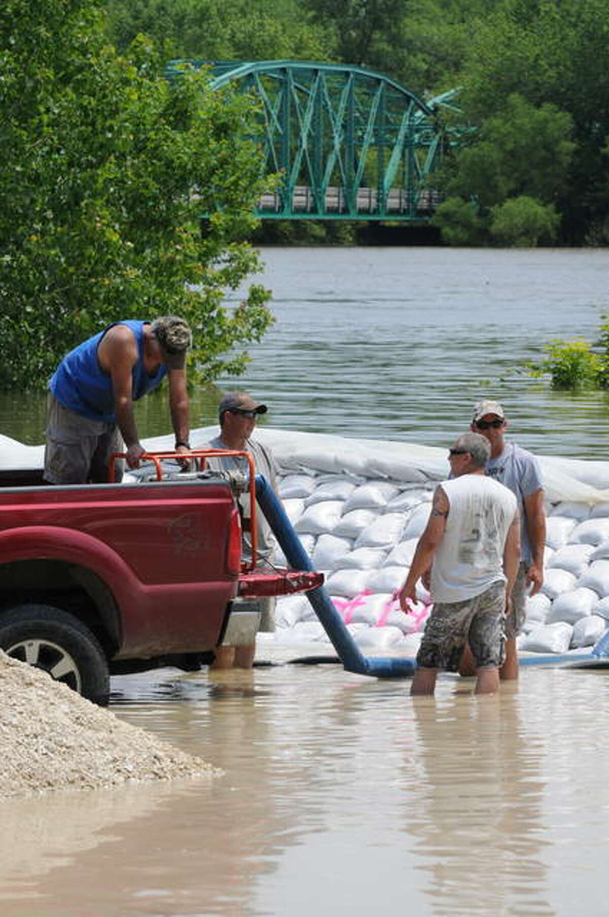 Joe Page Bridge in Hardin closes after Nutwood Levee in Calhoun County ...