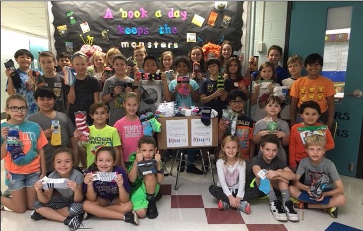 Booth Hill School holds 'Socktober' sock drive