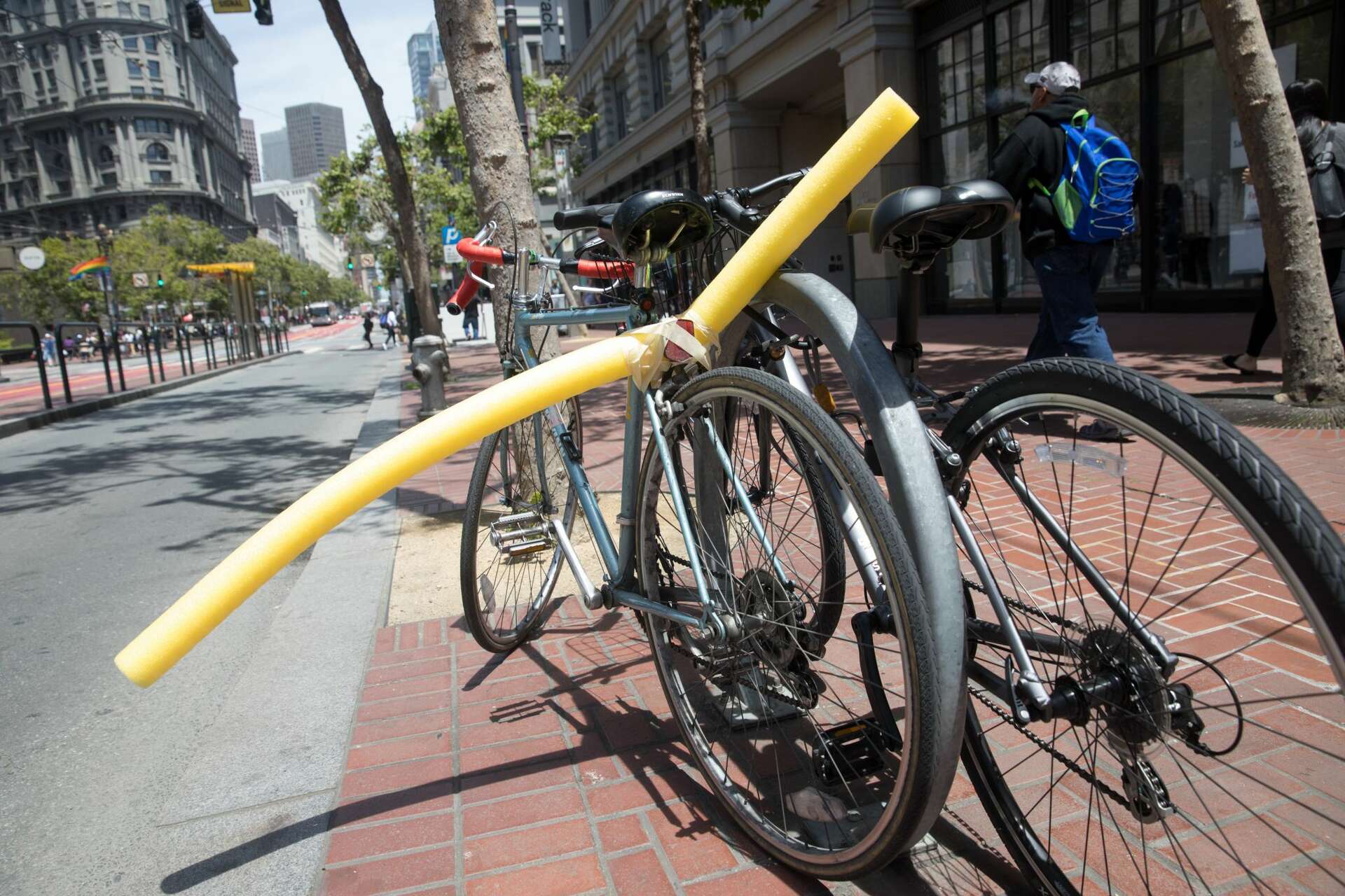I rode around San Francisco with a pool noodle attached to my bike ...