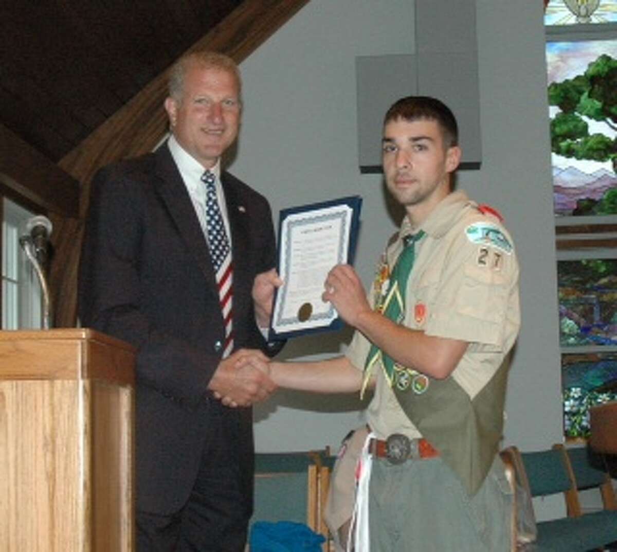 Ryan Caruso becomes an Eagle Scout