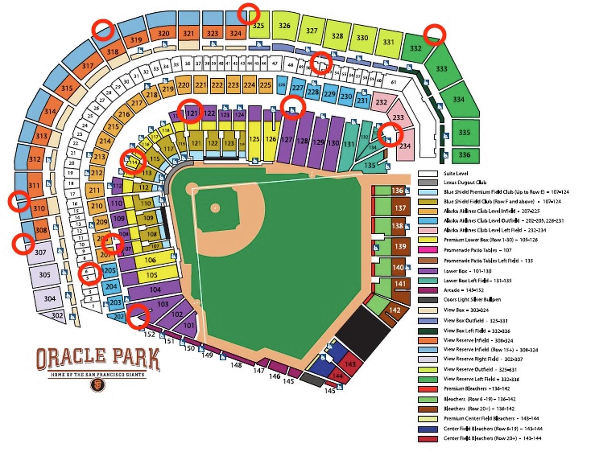This map of Oracle Park will guide you to the cheapest booze inside the ...