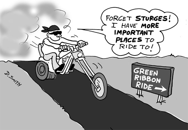 A take on Sunday’s Green Ribbon motorcycle ride for Newtown