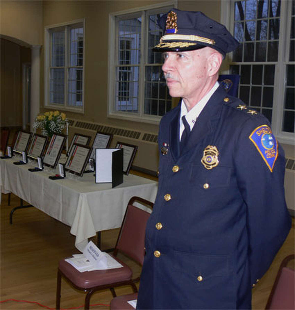 Shelton police chief honored for almost four decades of service