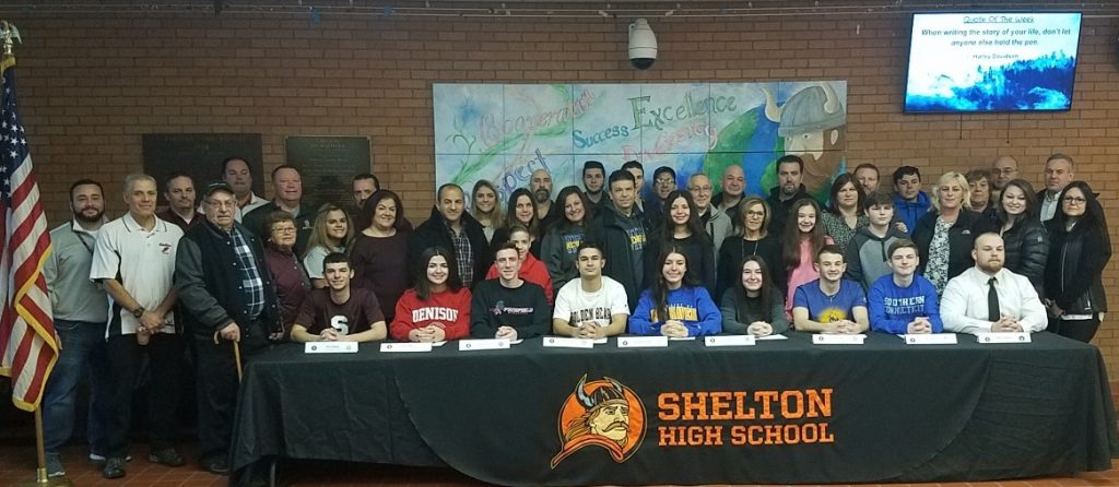 Nine Shelton High athletes make college decisions
