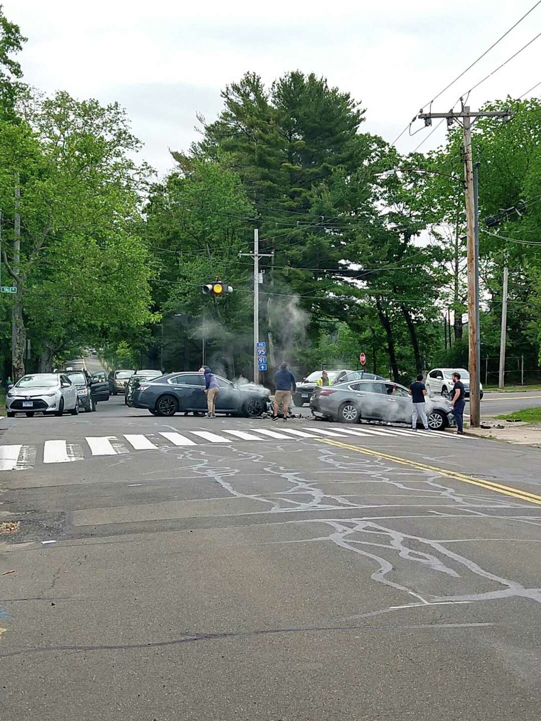 Dangerous New Haven intersection gets a 'peanut' to boost safety