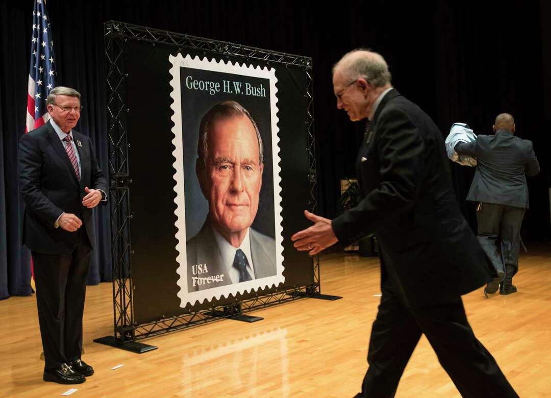George H.W. Bush stamp unveiled in College Station ceremony