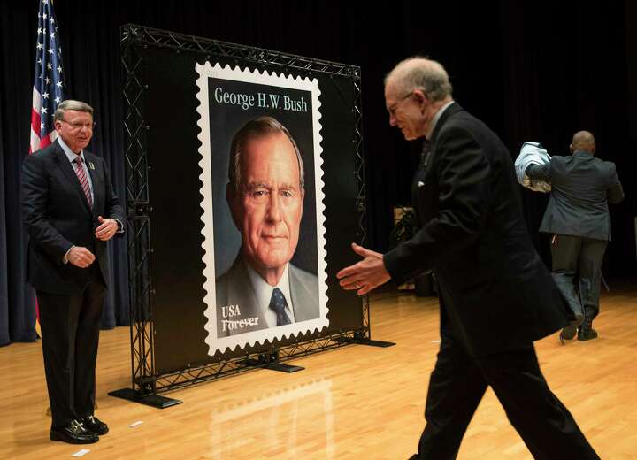 George H.W. Bush stamp unveiled in College Station ceremony