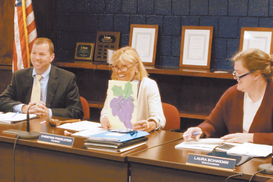 Chair thanks kindergarten class