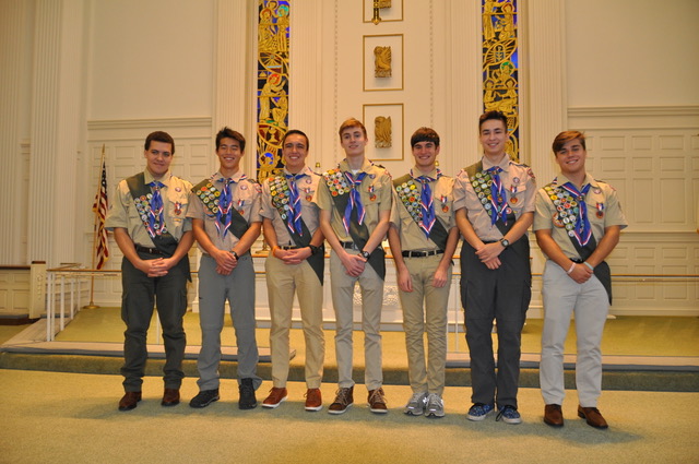 Troop 116 welcomes seven new Eagle Scouts
