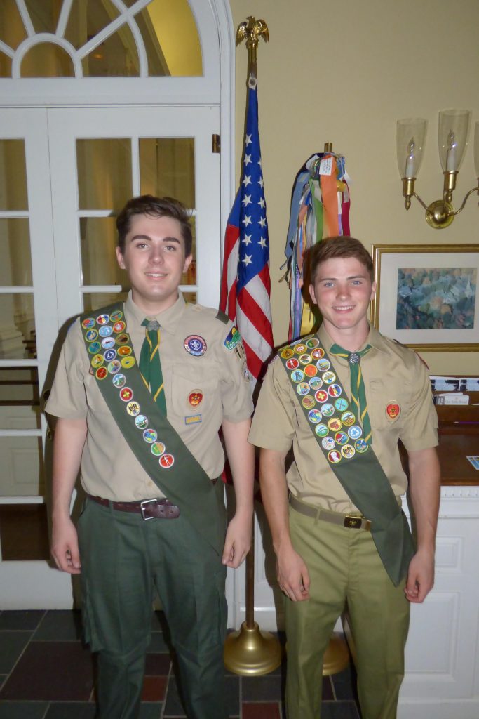Troop 116 recognizes two new Eagle Scouts