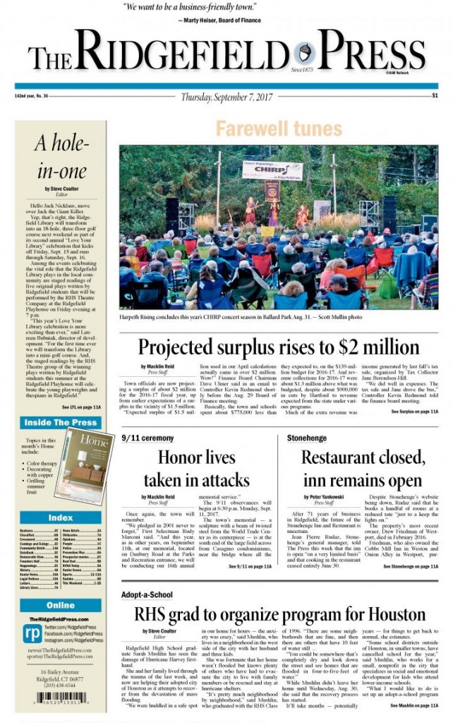In this week's Ridgefield Press