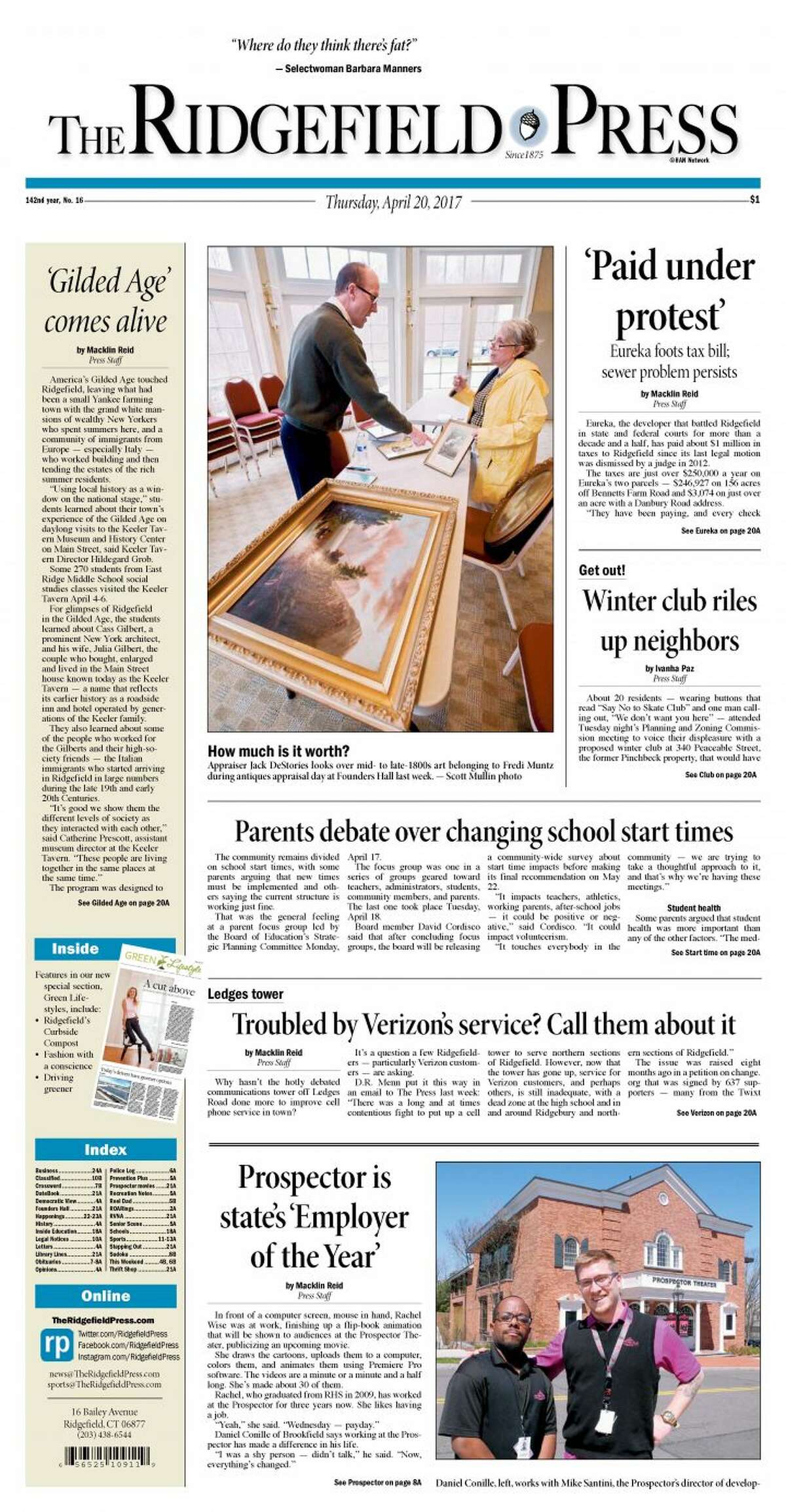 In this week's Ridgefield Press