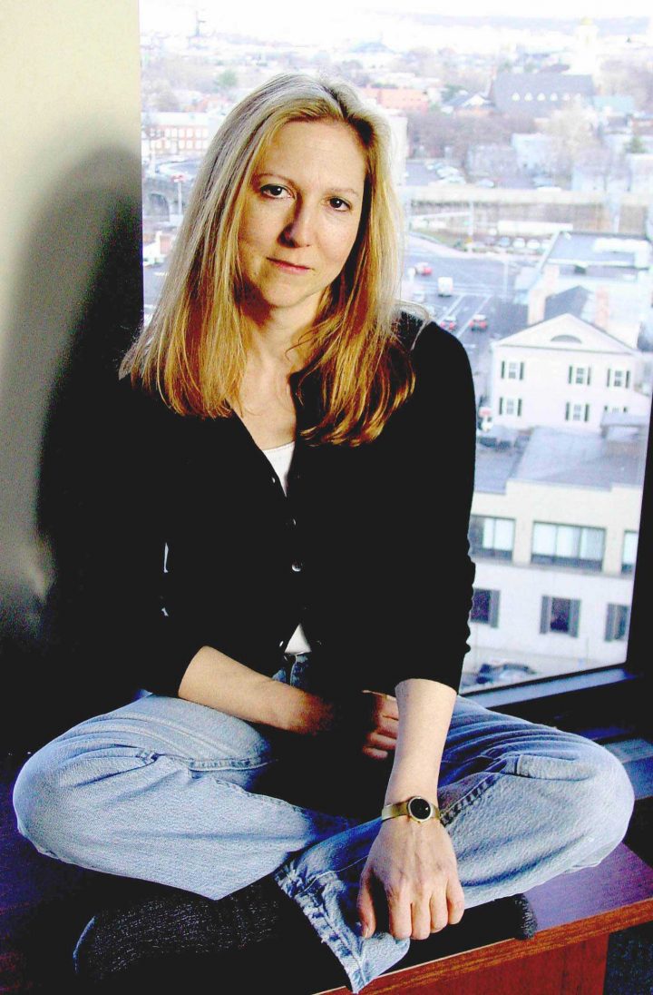 Artist Nancy Moore in Carriage Barn show