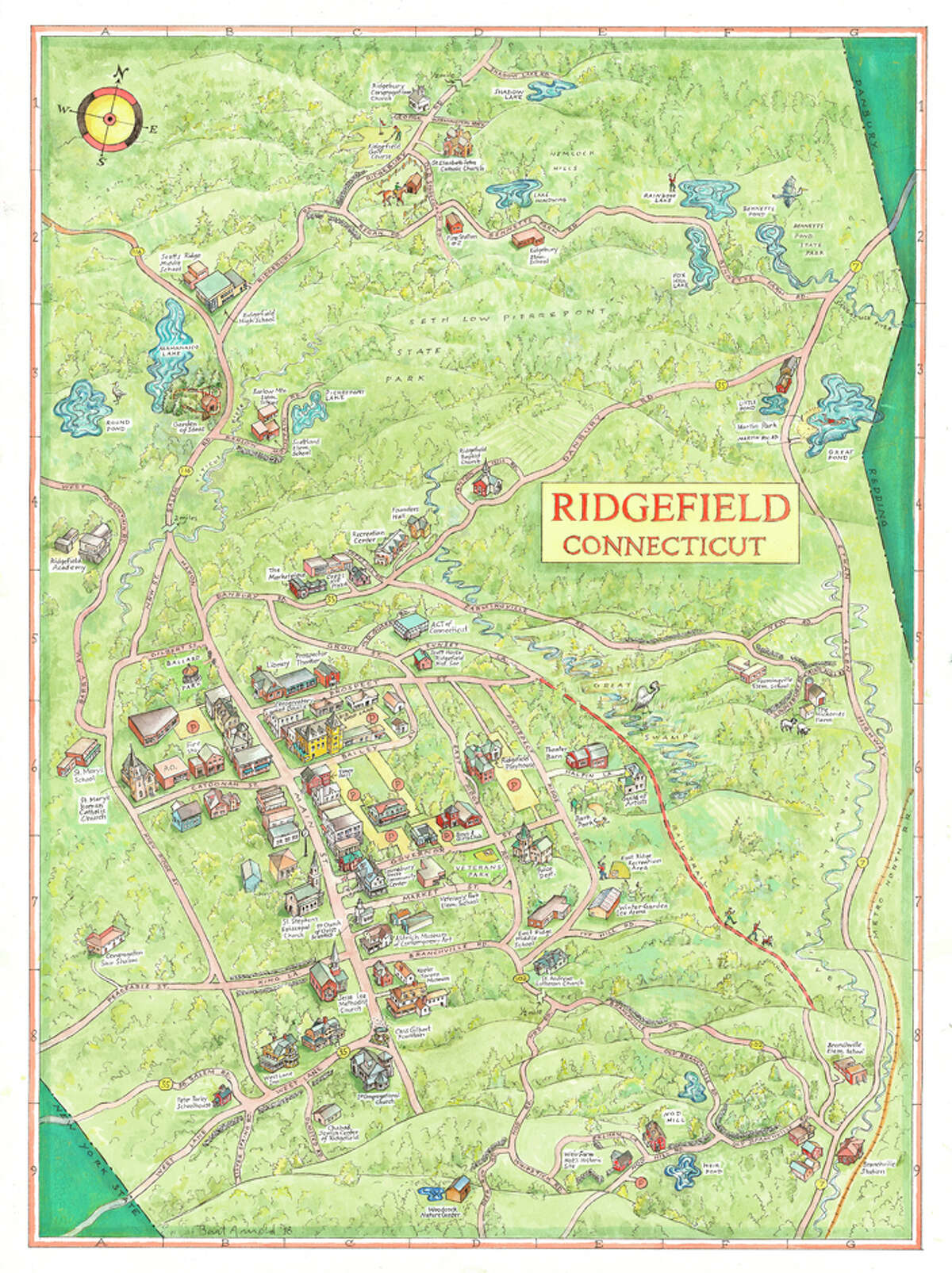 Ridgefield illustrated: Visitors’ map showcases town’s assets