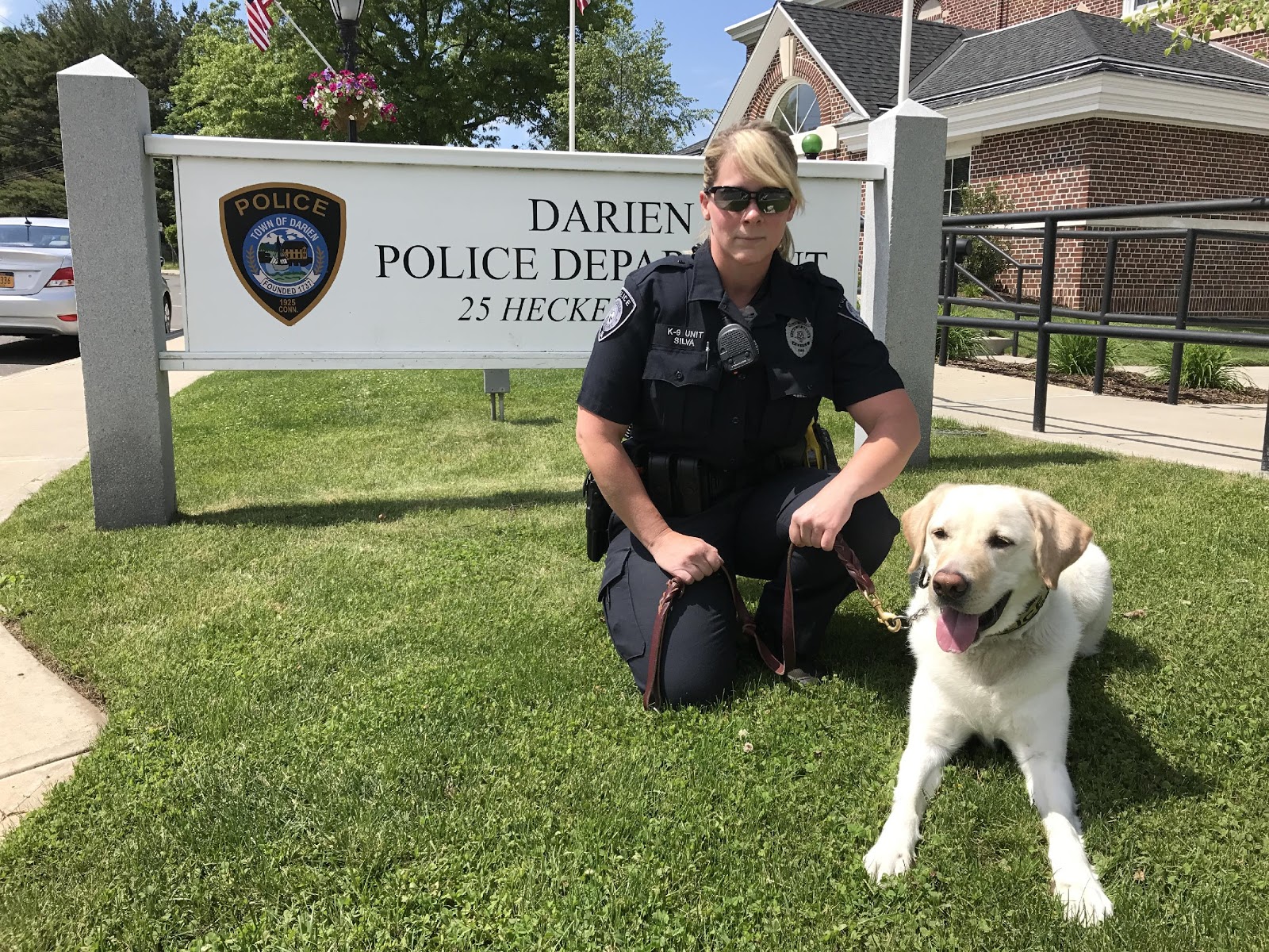 Darien Police Department welcomes new K9 named after fallen officer