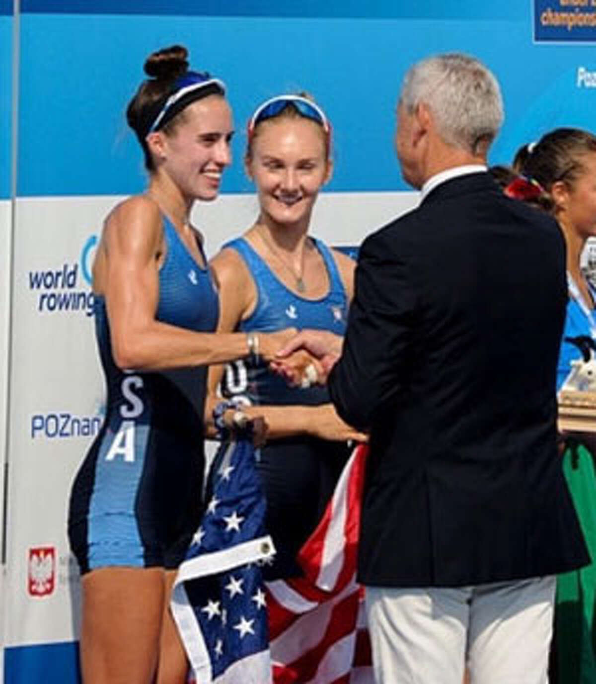 World Champ: Darien's Caroline O'Brien strikes rowing gold