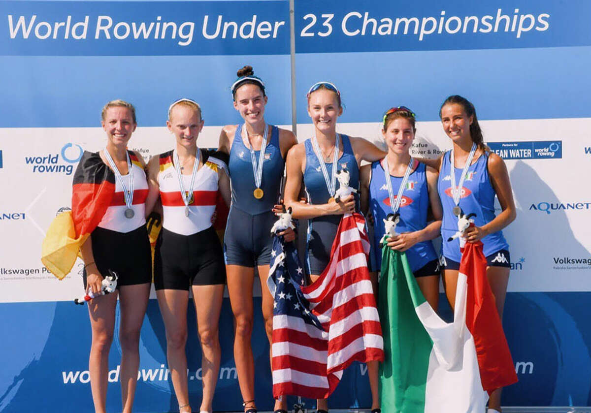 World Champ: Darien's Caroline O'Brien strikes rowing gold