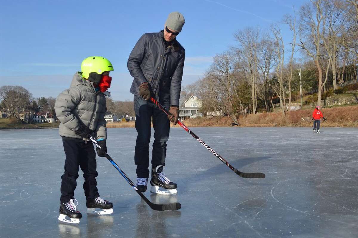 PHOTOS: Skating on Darien's Gorham's Pond is a town and family tradition