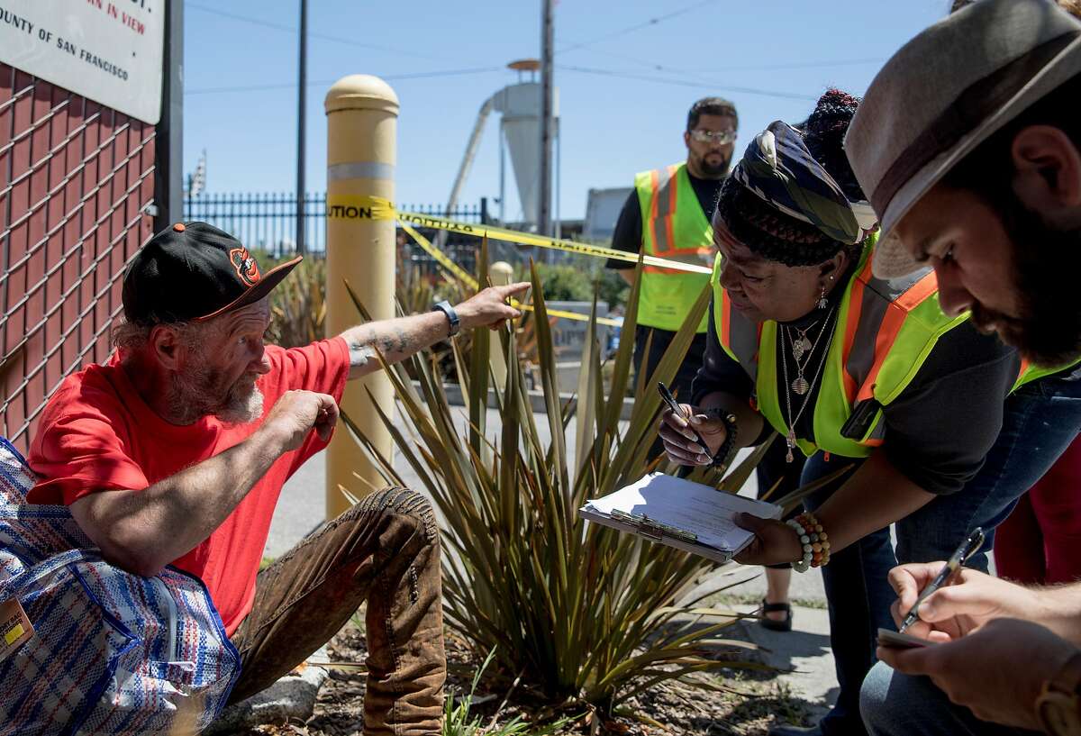 Homeless people protest SF collecting their belongings