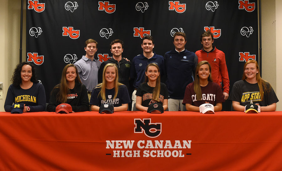 Eleven New Canaan Rams sign Letters of Intent