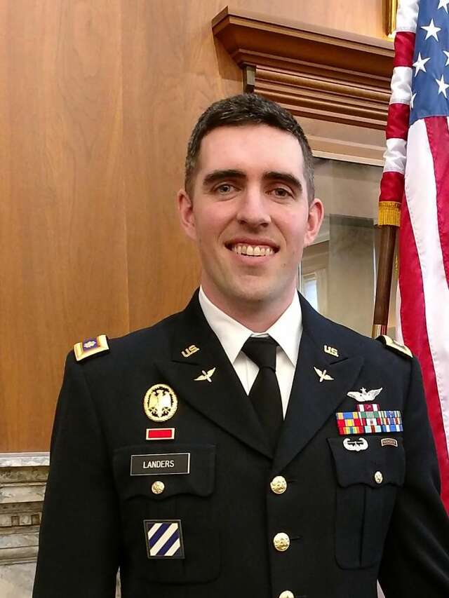 Christopher Landers promoted to Major in Army’s aviation branch