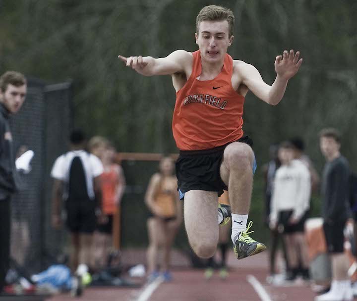Ridgefield track teams sweep Central, Westhill