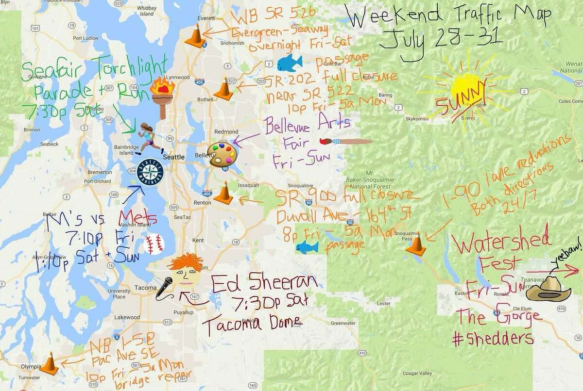 'Take your crayon to work': WSDOT's MS Paint maps return for Seattle ...