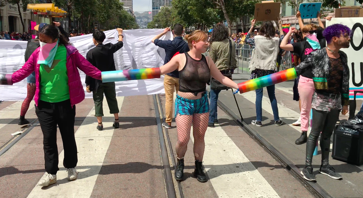 Protestors block 2019 SF Pride Parade - SFGate
