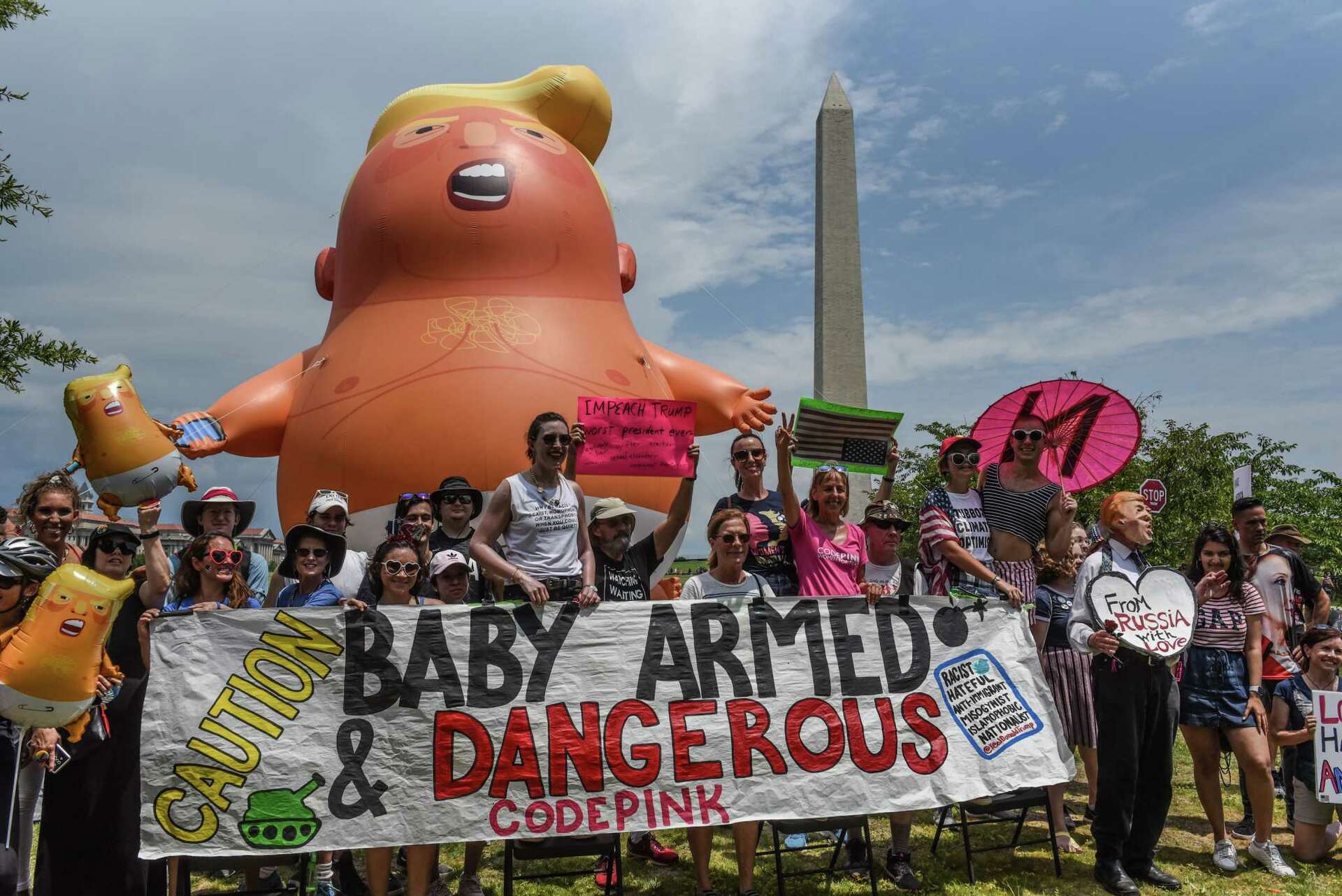 A massive 'Baby Trump' balloon may fly over Atherton during Trump's Bay ...
