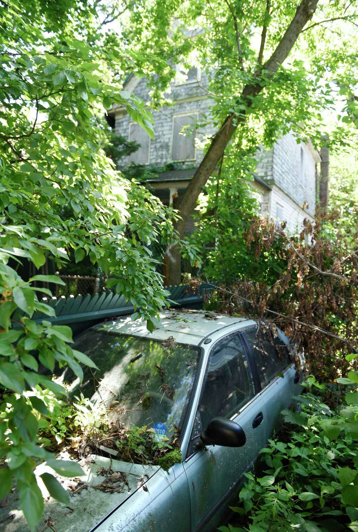 Blighted house knocked down in Byram