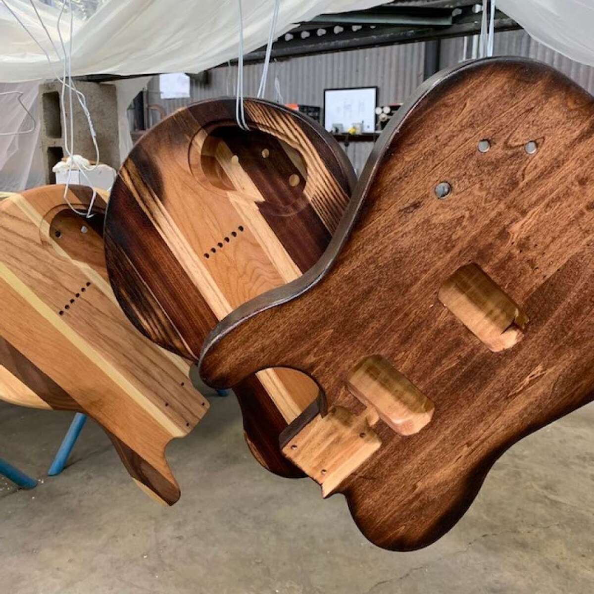 Video shows mesmerizing guitar-dyeing process at workshop in Houston