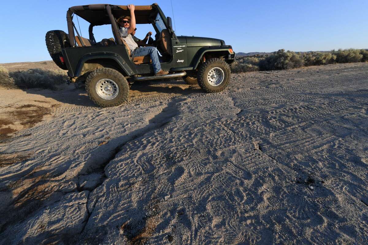 Crack left by Southern California earthquakes becomes local attraction