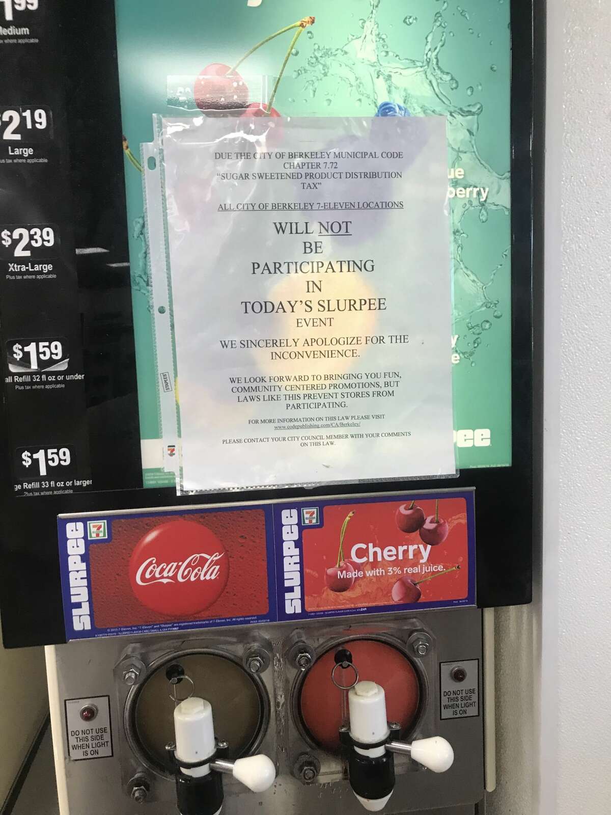 For Berkeley, it's just July 11, not Free Slurpee Day