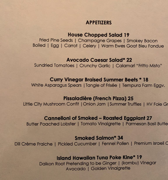 Table Hopping: Siro’s food is really expensive, but wine list isn’t crazy