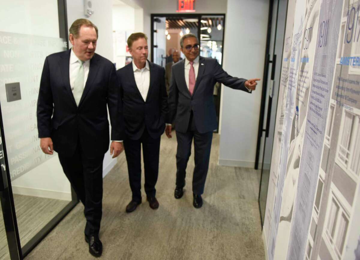 Lamont visit touts new KPMG Stamford offices