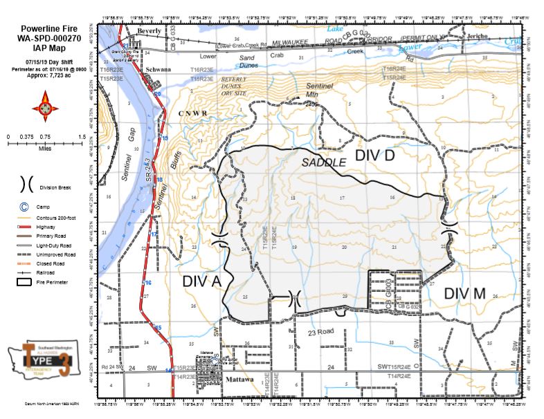 7,800 acres torched in eastern Washington's Powerline Fire, now 65% ...
