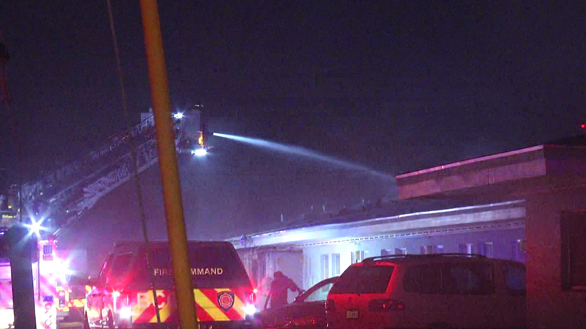Fire at motel displaces 25 families on city's North East Side