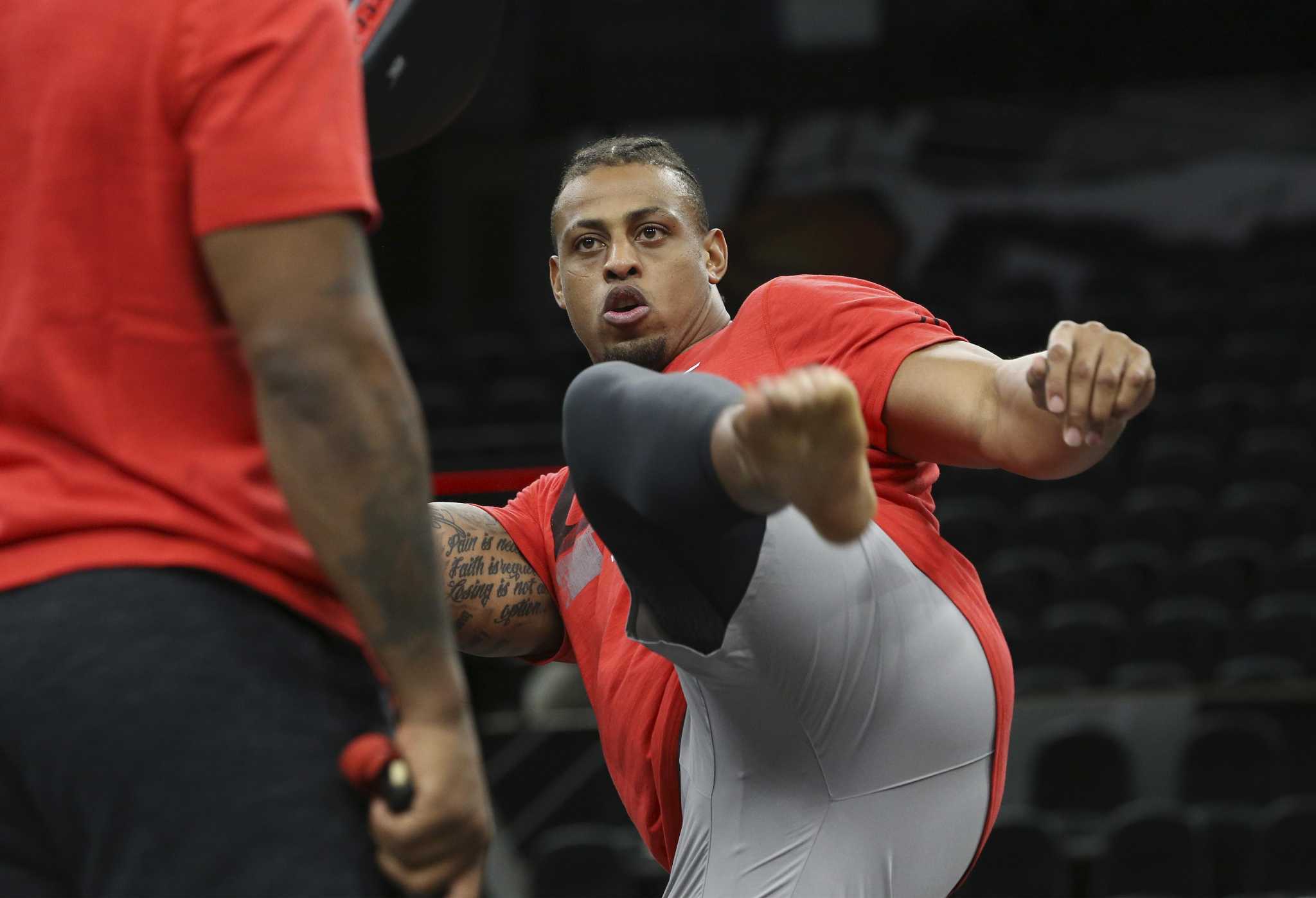 Tension runs high between heavyweights Juan Adams, Greg Hardy